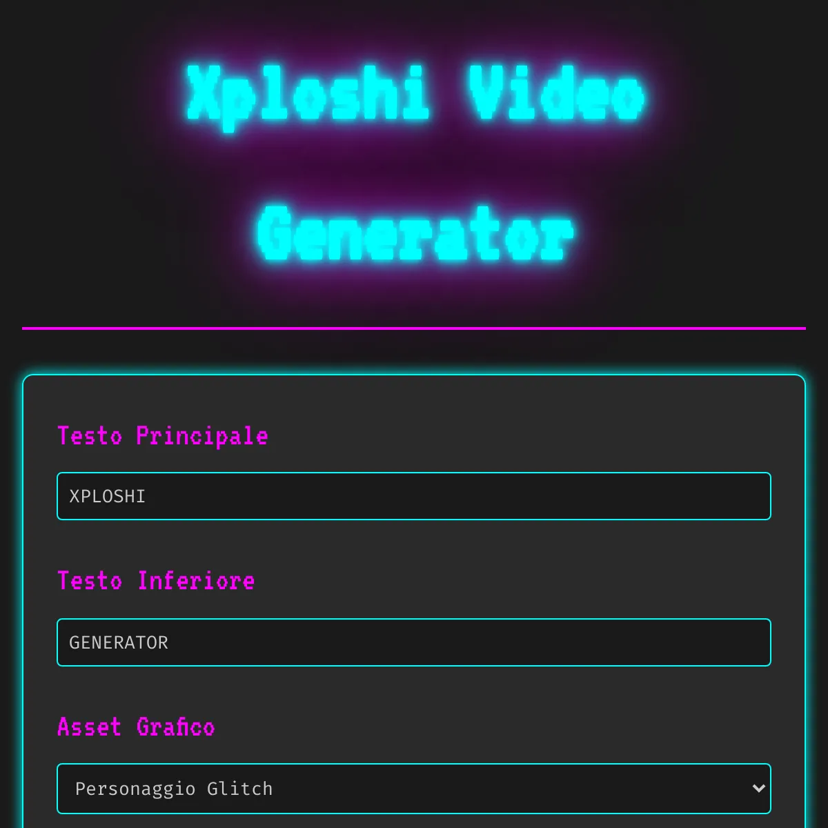 Xploshi Video Generator