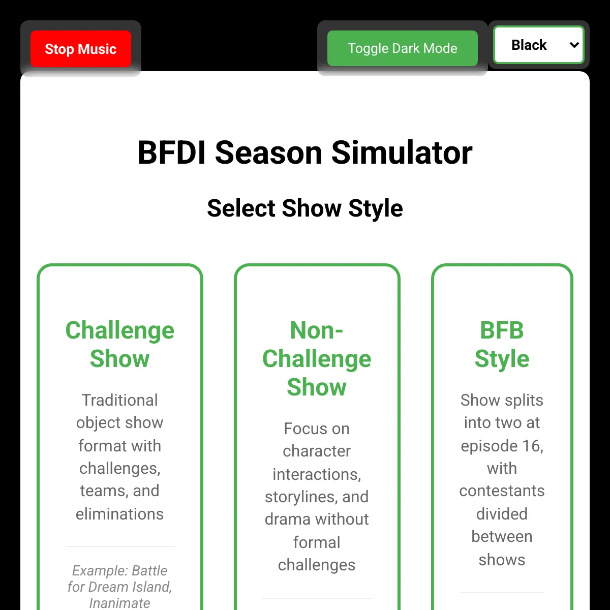 BFDI Season Simulator