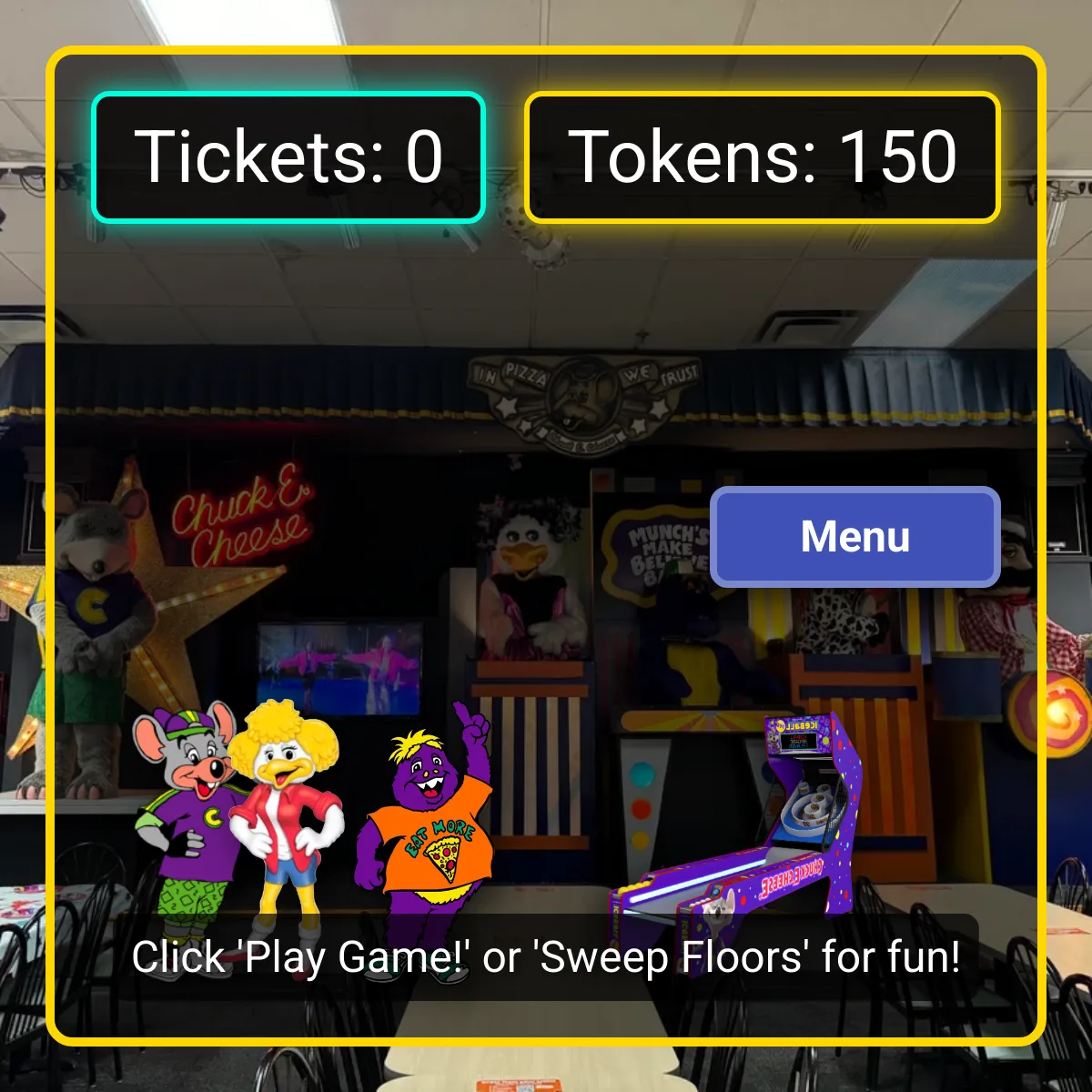 Chuck E. Cheese Simulator (In Websim/Very Beta)