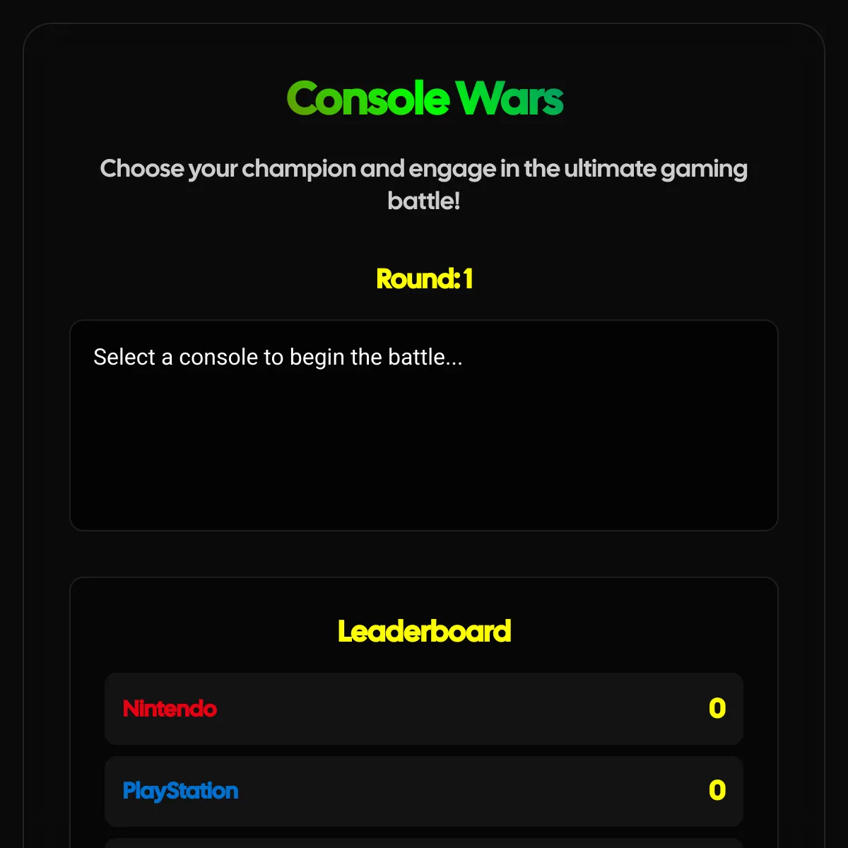 Console Wars