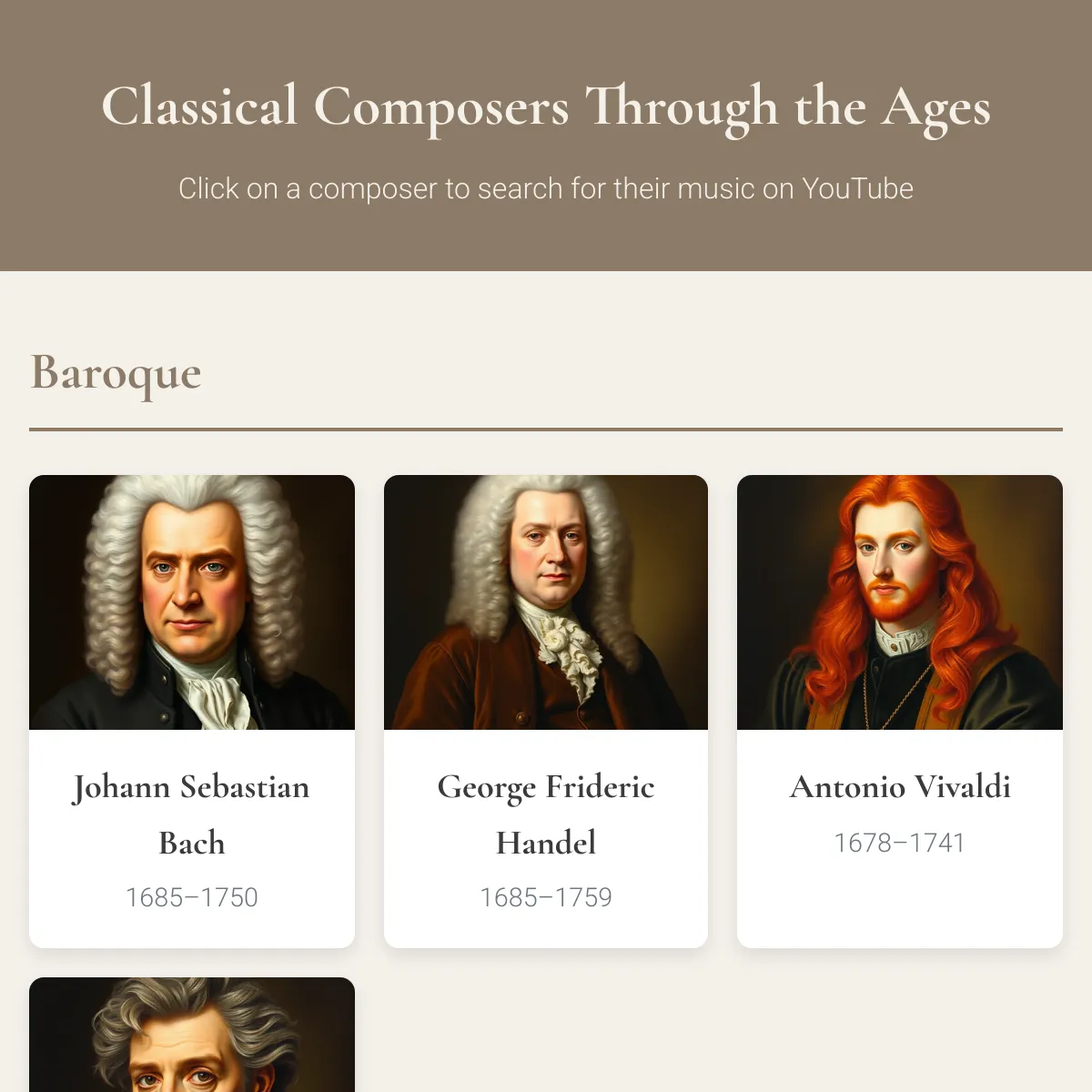 Classical Composers Explorer