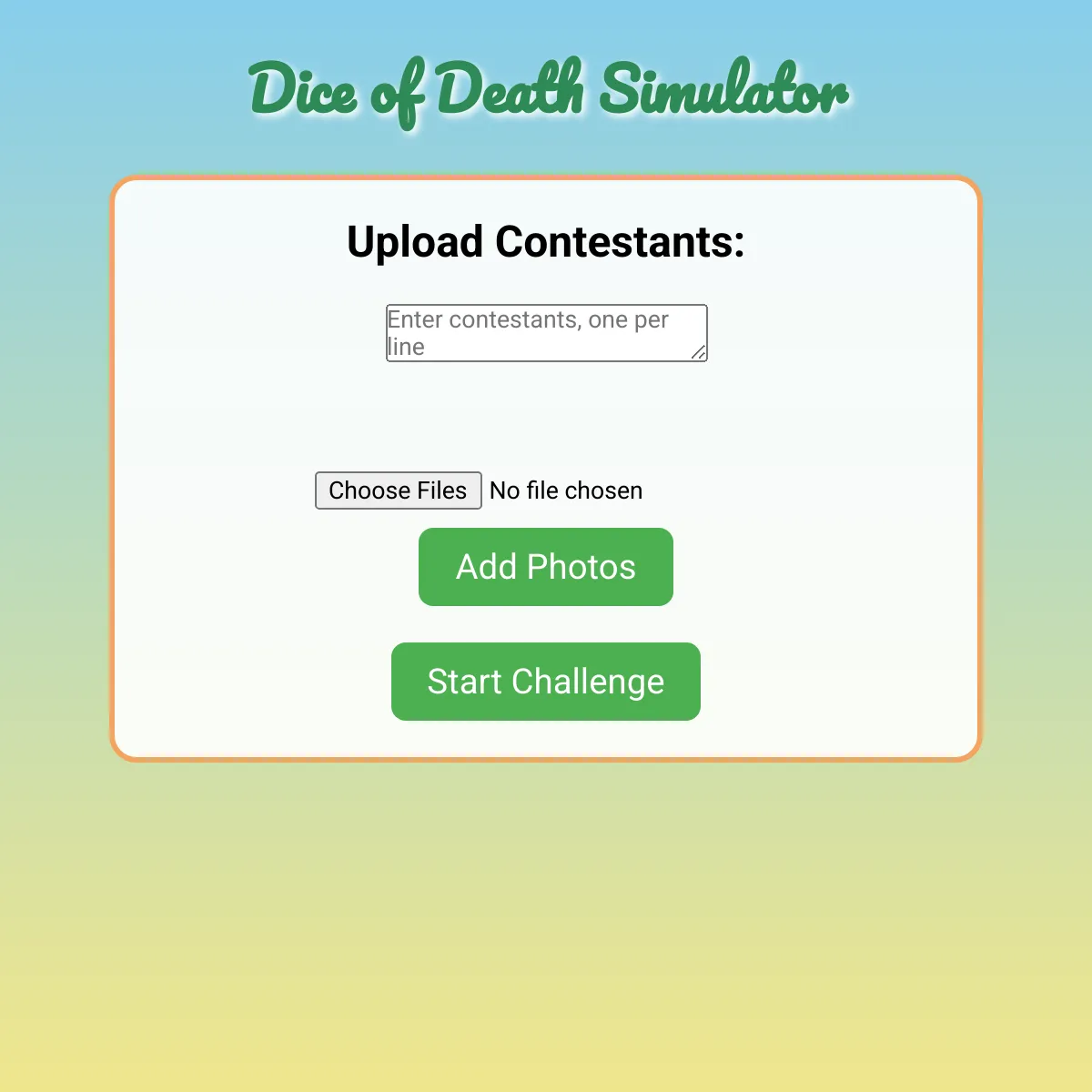 Dice of Death Simulator