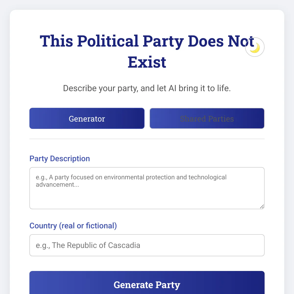 This Political Party Does Not Exist