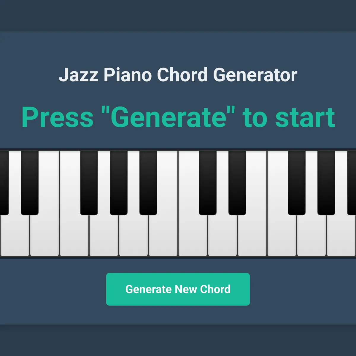Jazz Piano Chord Generator