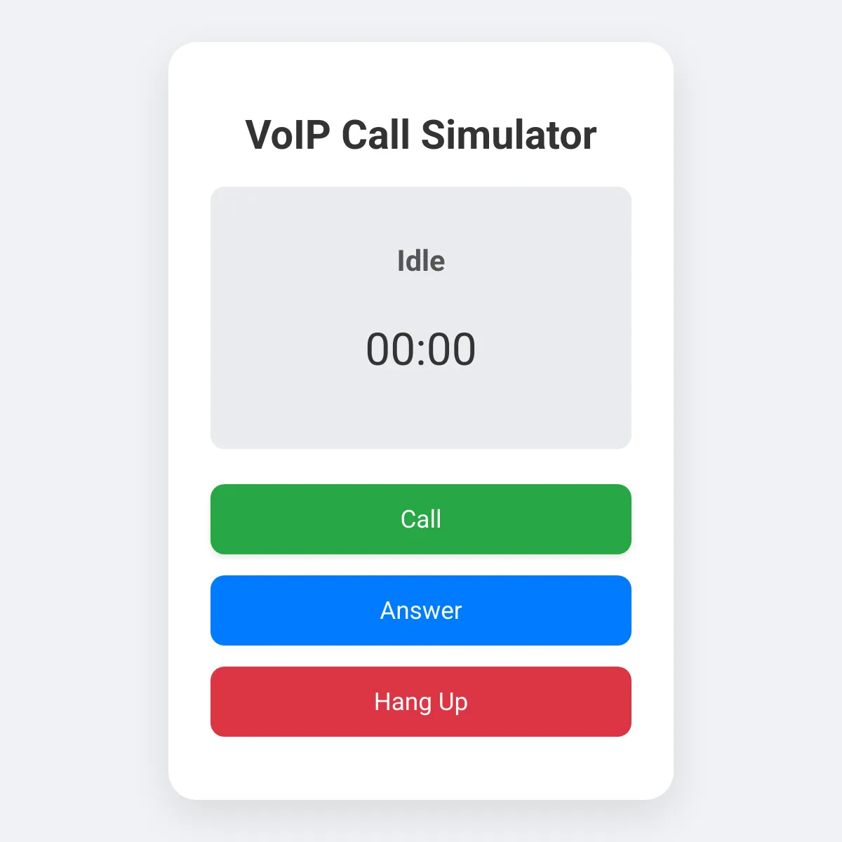 Voip Call Simulator