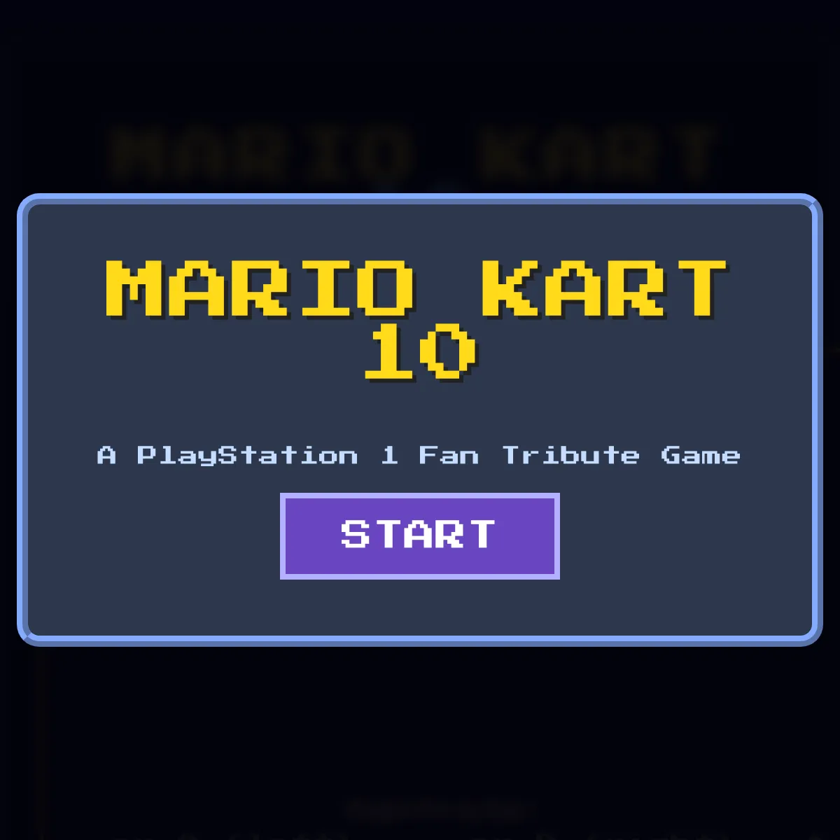 Mario Kart 10 (PS1 Style Tribute)