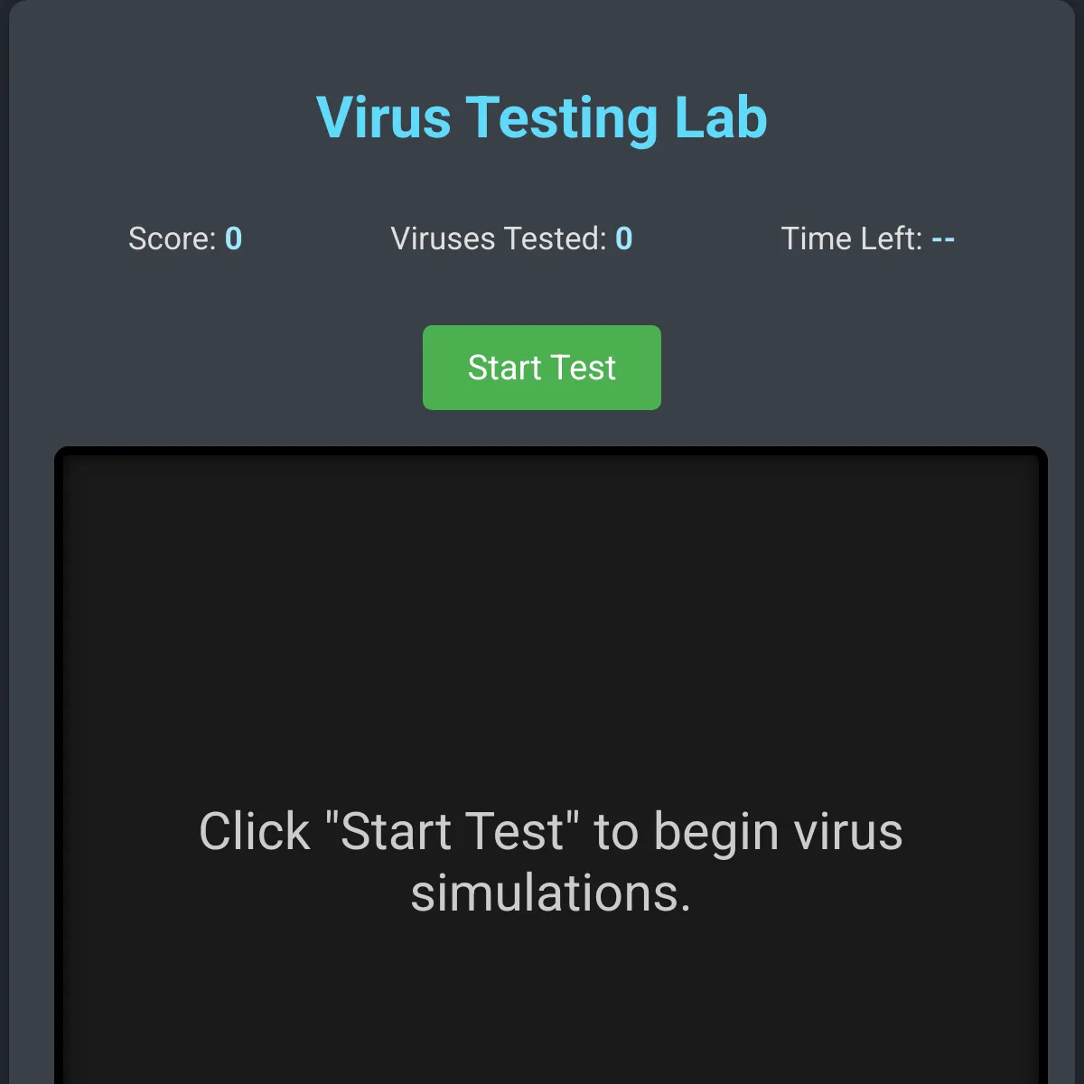 Virus Testing Lab