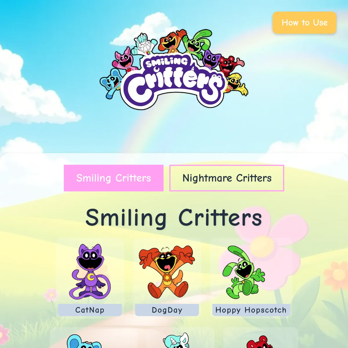 Smiling Critters/Nightmare Critters Script Generator