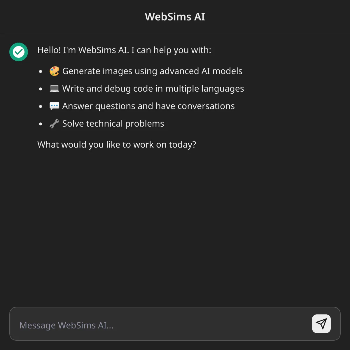 websims unoffical chat bot [demo]