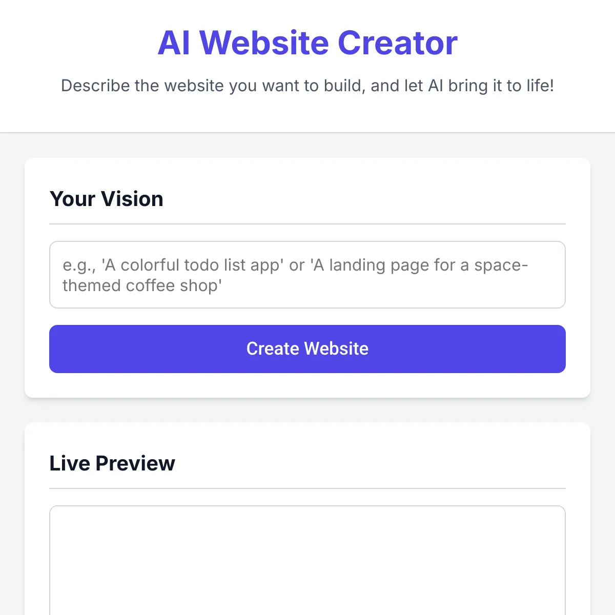 AI Website Creator