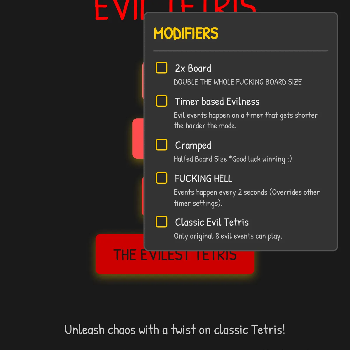 Tetris but it's evil (it's really not)