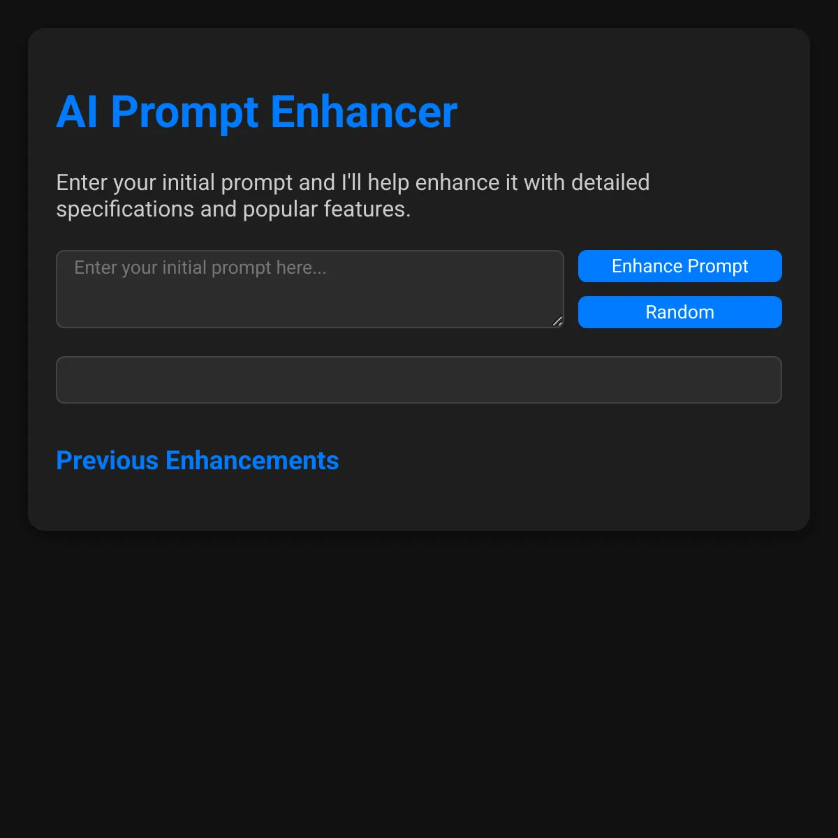 New Prompt Enhancer v2.0.0