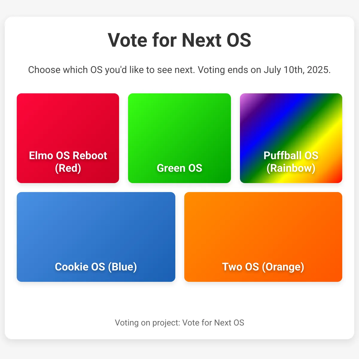 Vote for Next OS