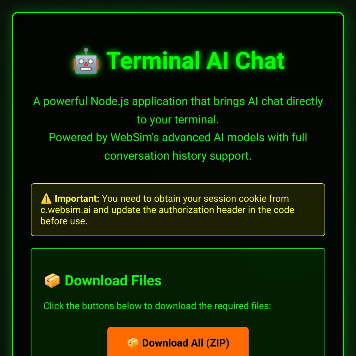 Terminal AI Chat - Download