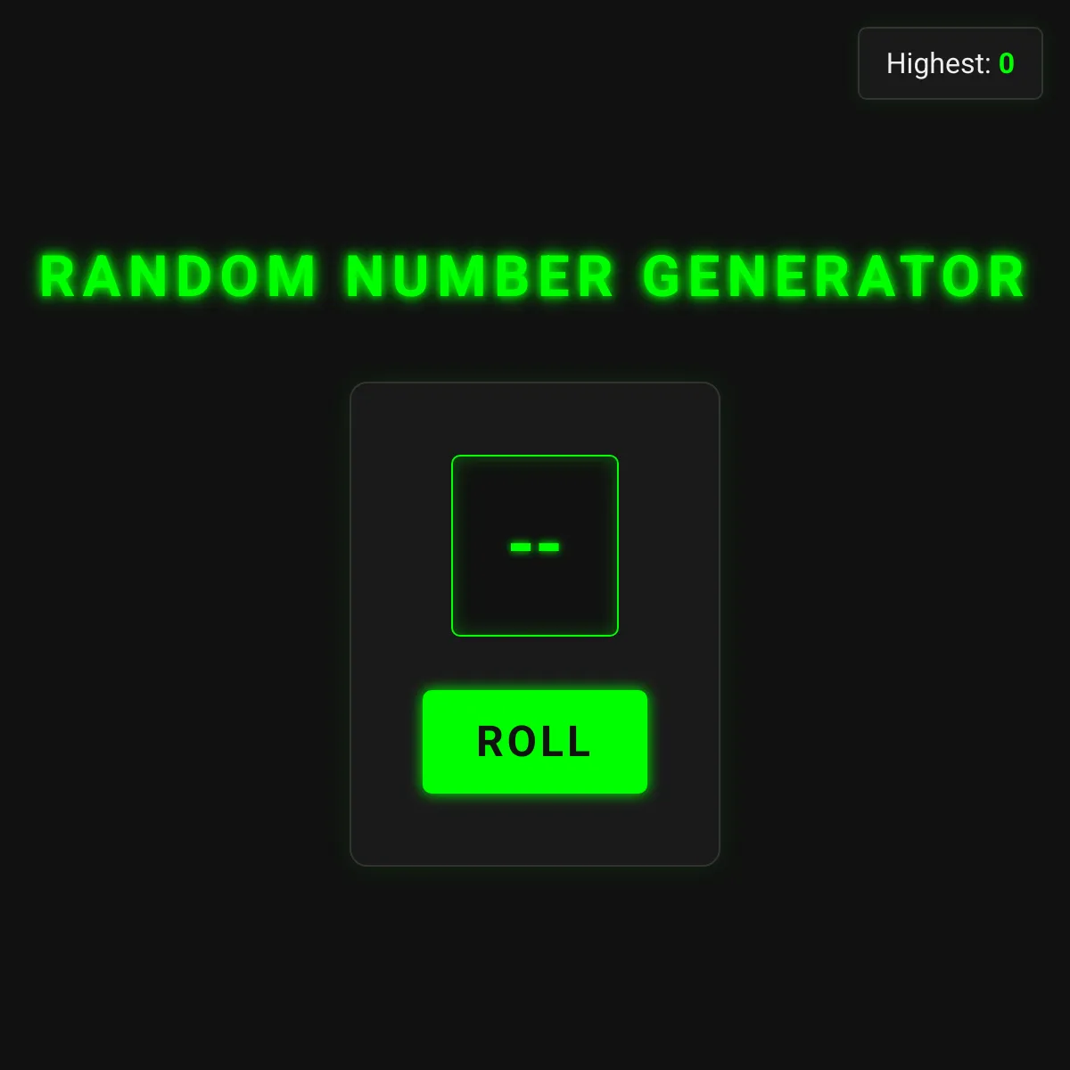 Infinite Random Number Generator