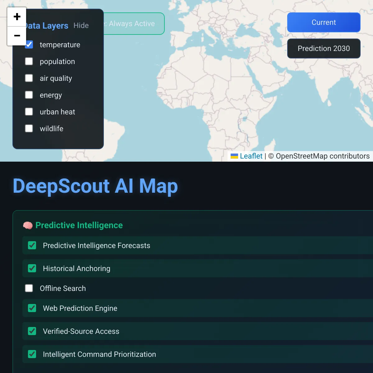 DeepScout AI Map
