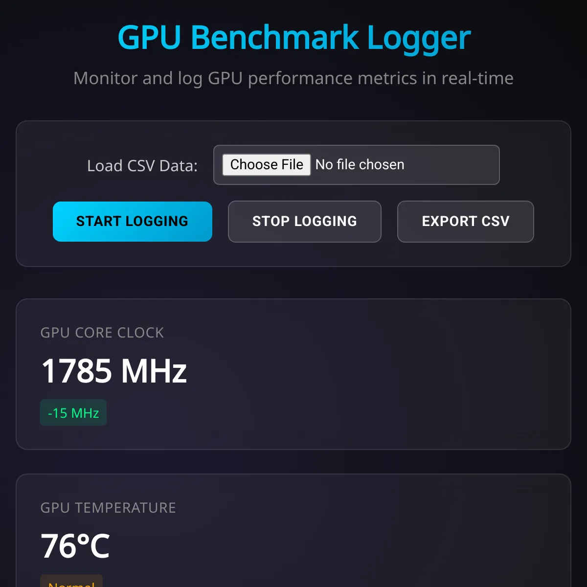 GPU Benchmark Logger