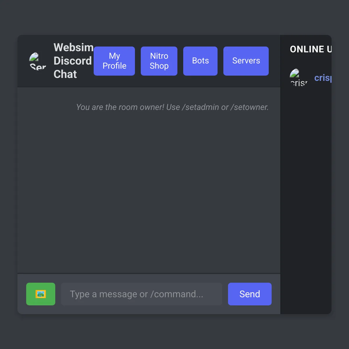 Websim Discord Chat
