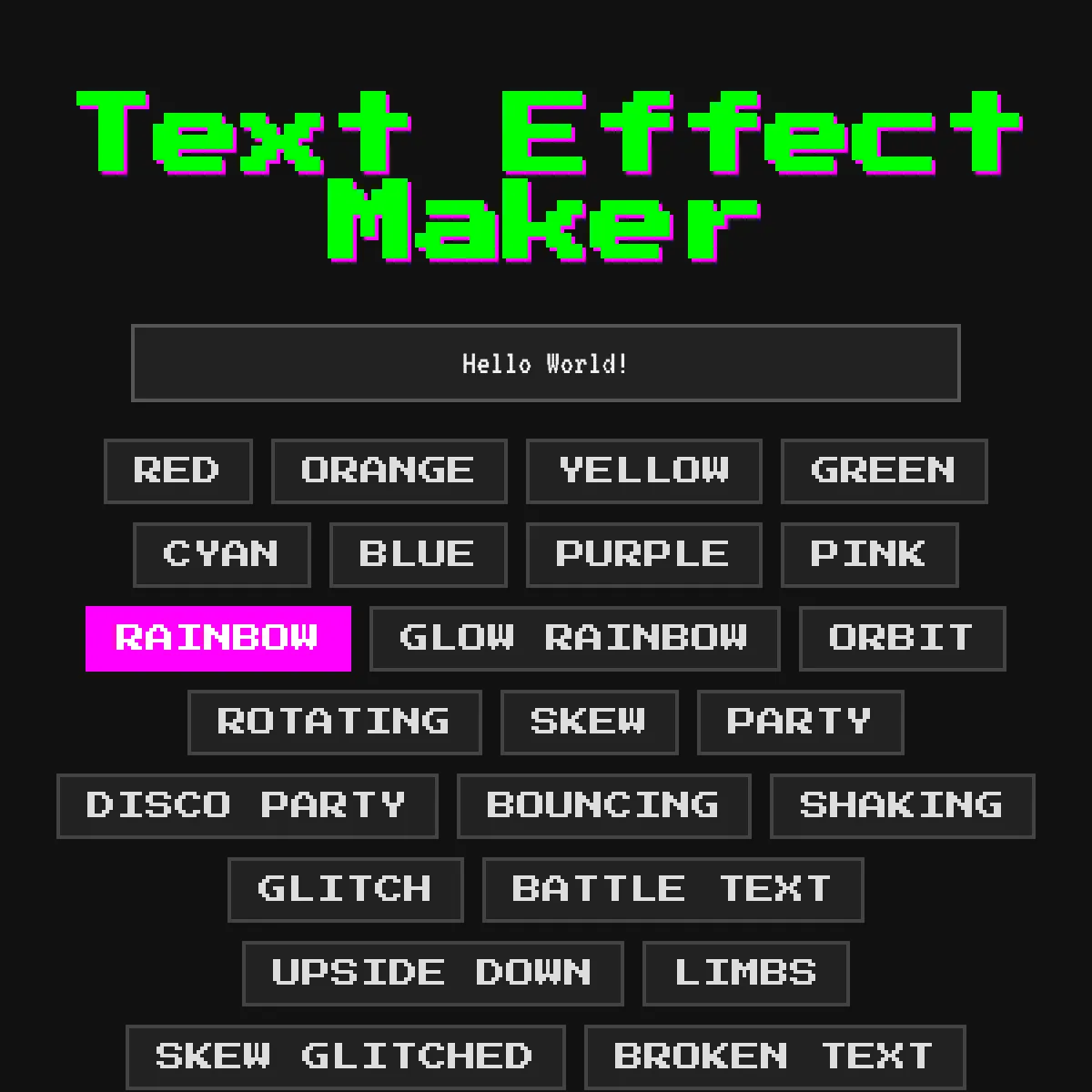 Text Effect Maker