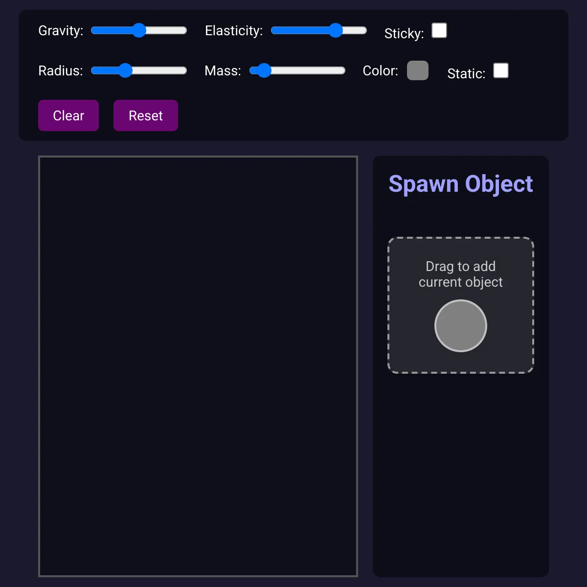 Physics Gravity Sandbox