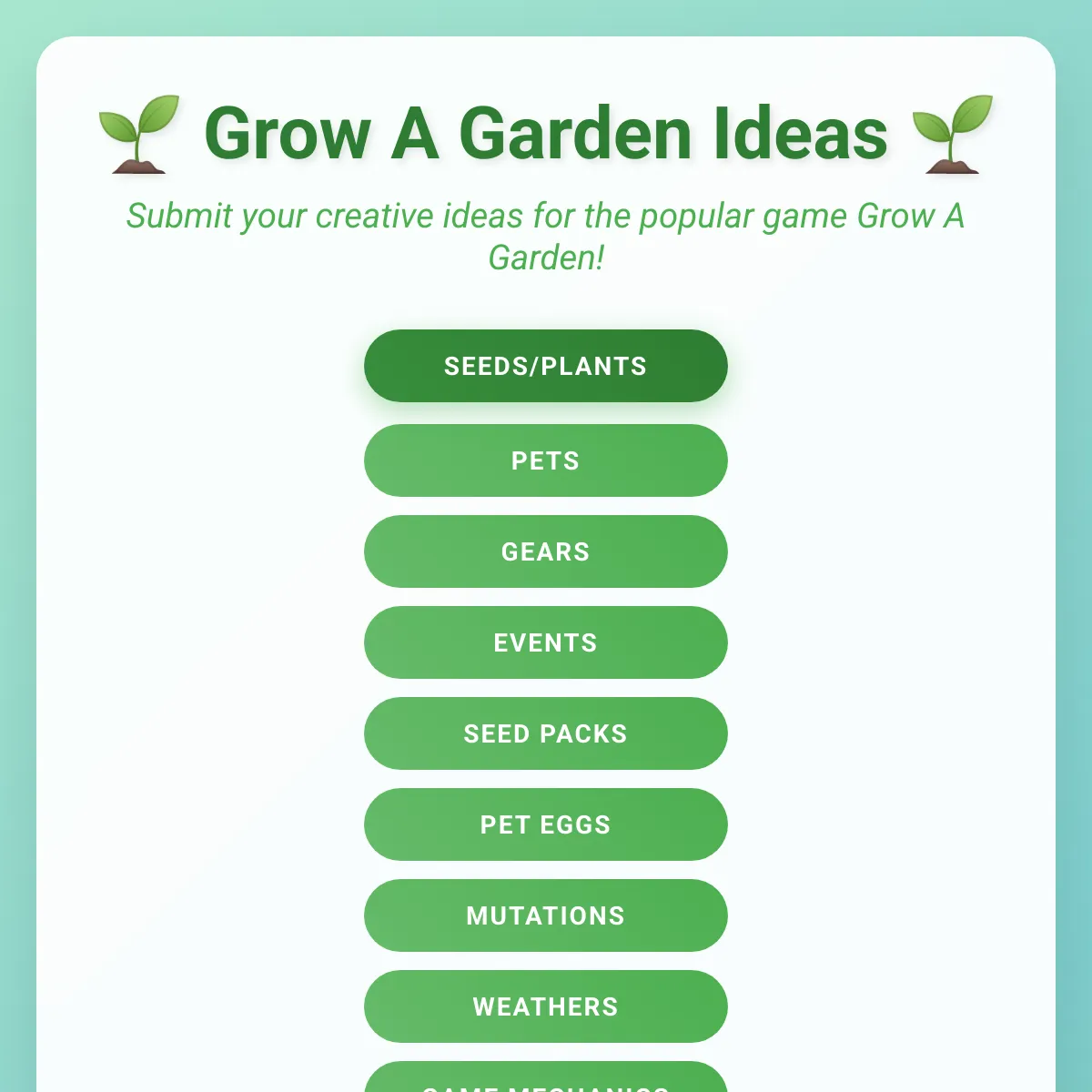 Grow A Garden Ideas