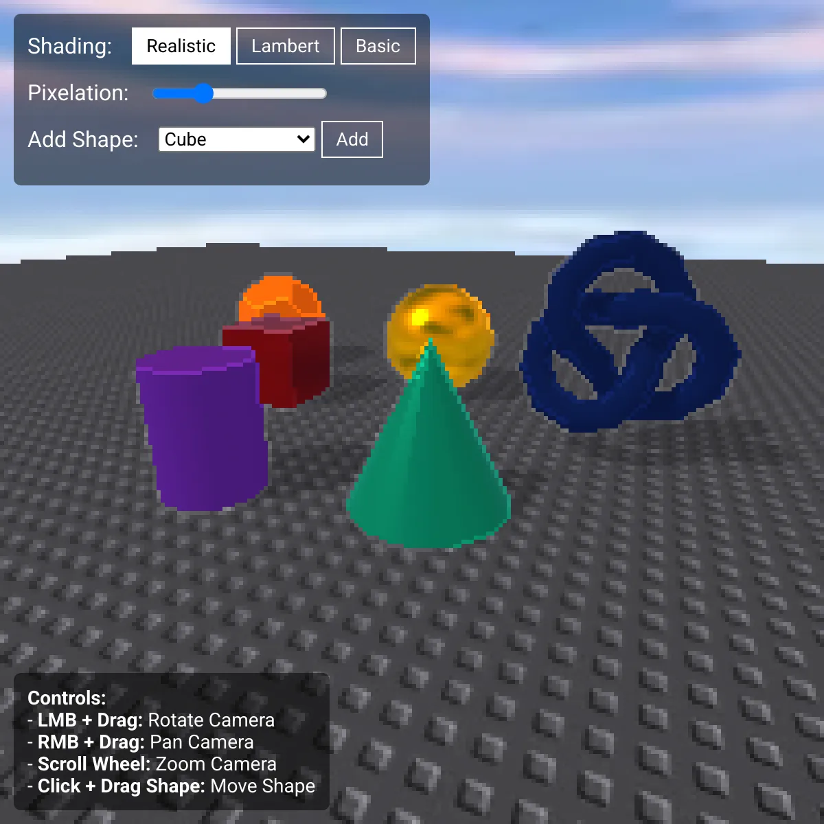 3D Shapes with Realistic Shading