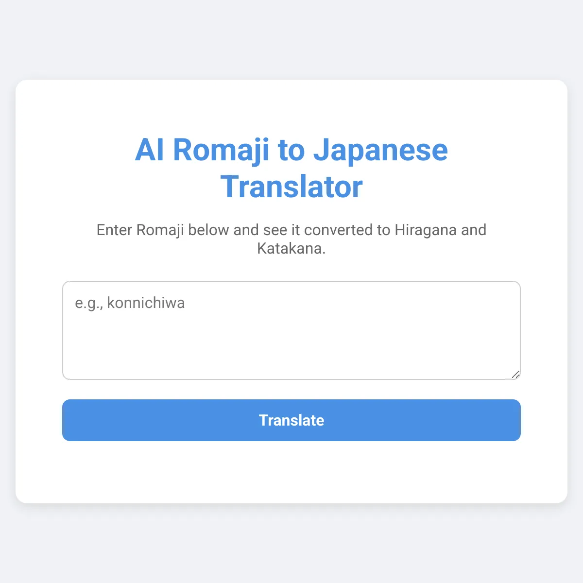 AI Romaji Translator