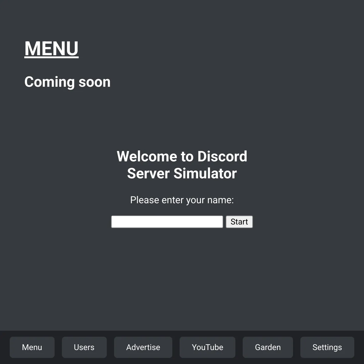 Discord Server Simulator