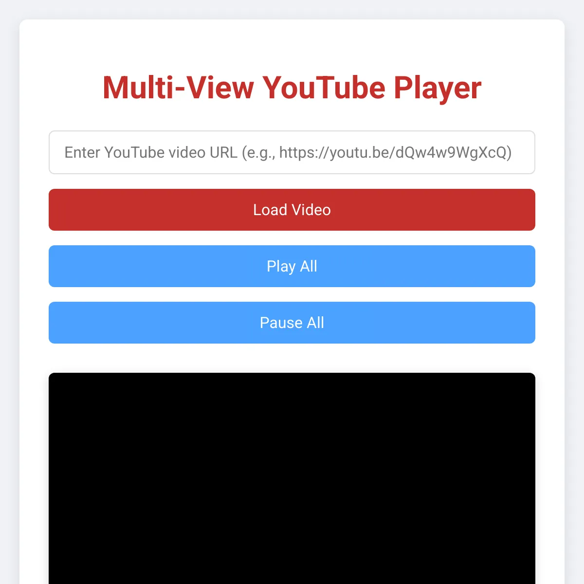 Multi-View YouTube Player