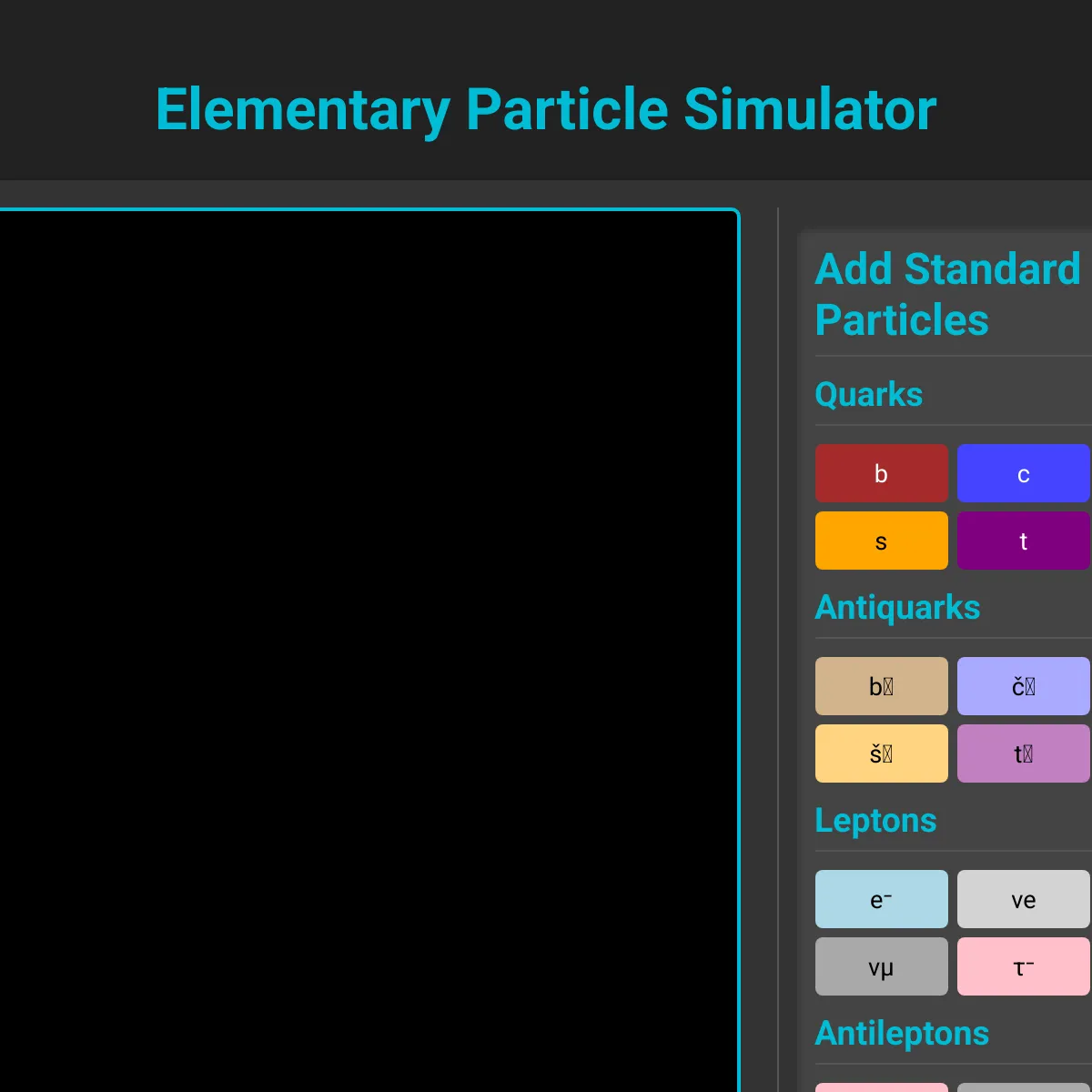 Elementary Particle Simulator