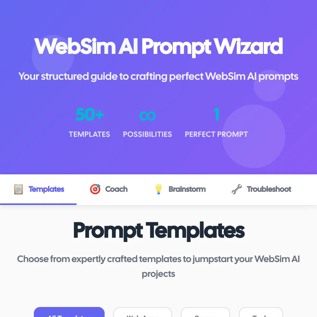 WebSim AI Prompt Wizard