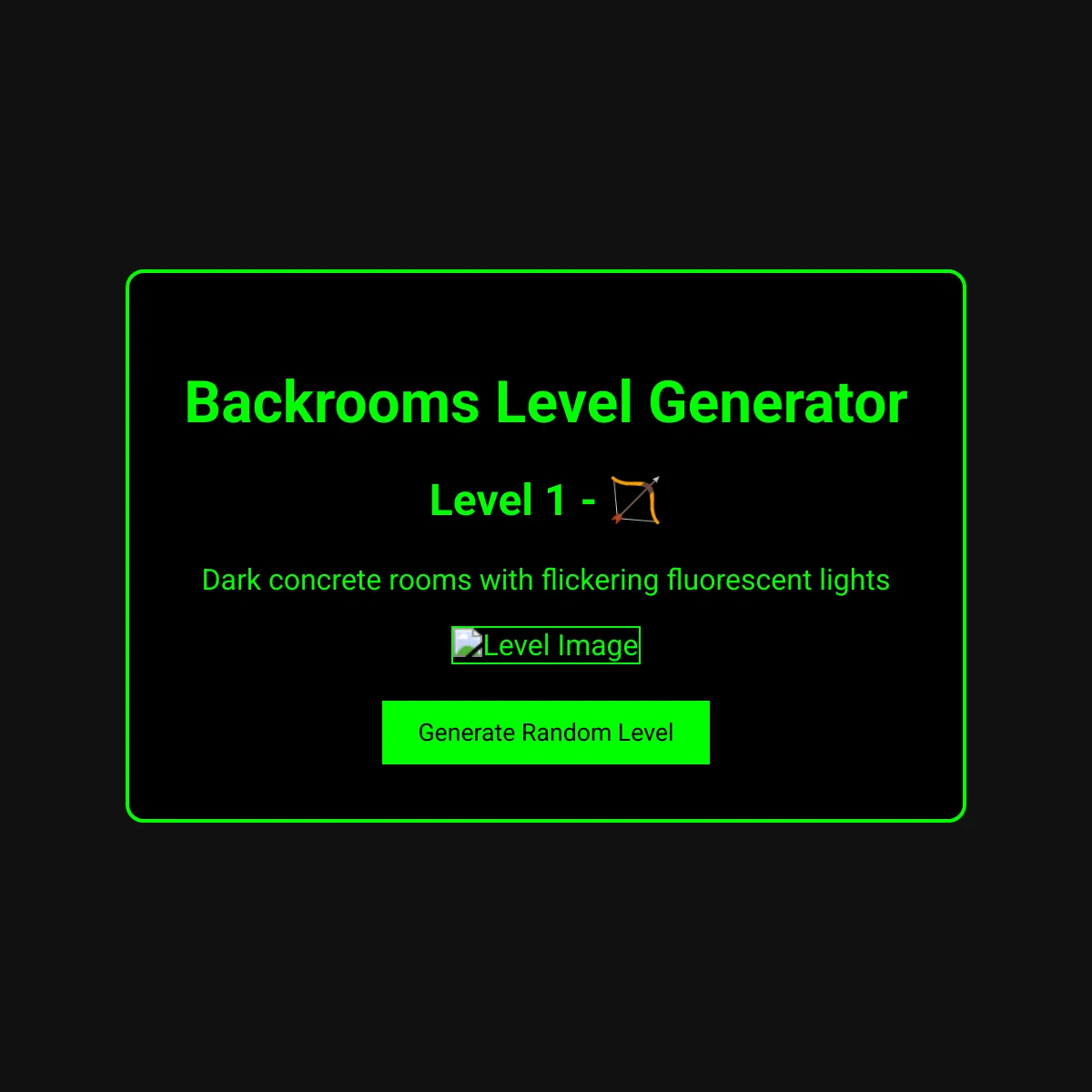 Backrooms Level Generator