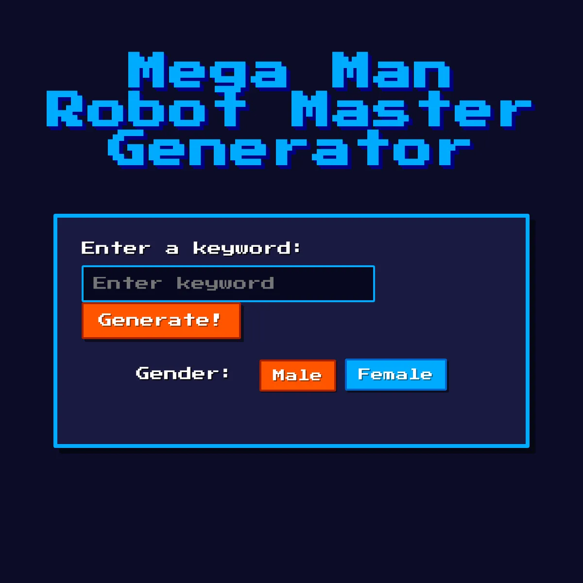 Mega Man Robot Master Generator