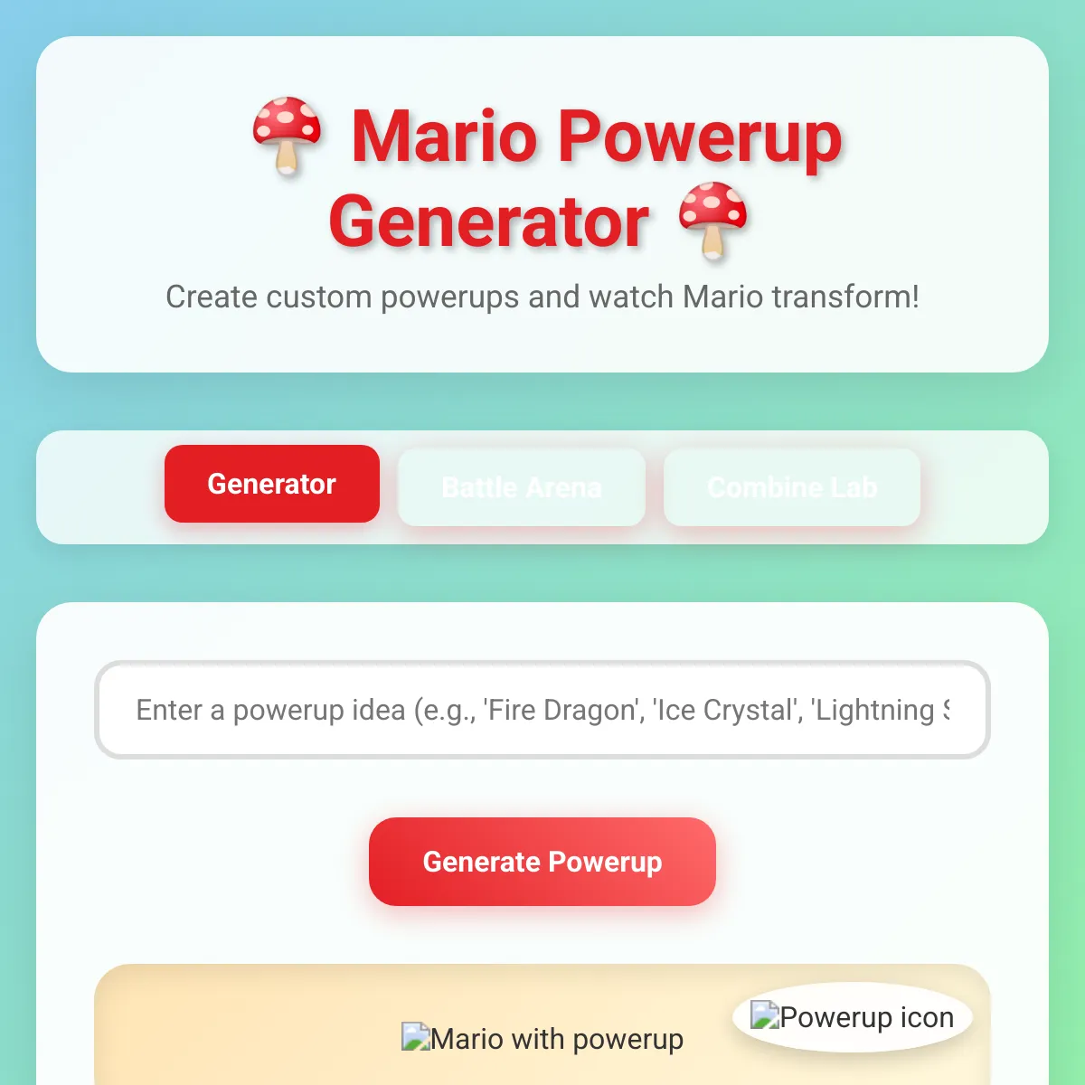 Mario Powerup Generator - Websim Play