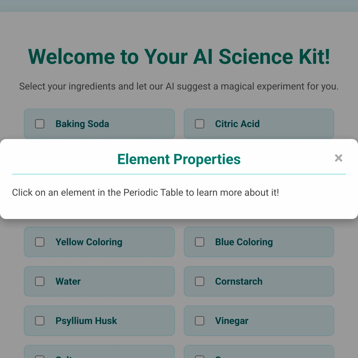 AI Science Kit Experiment