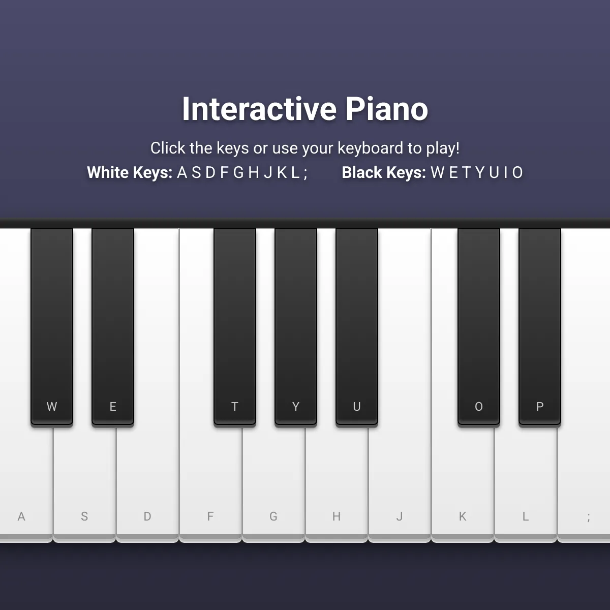 Interactive Piano