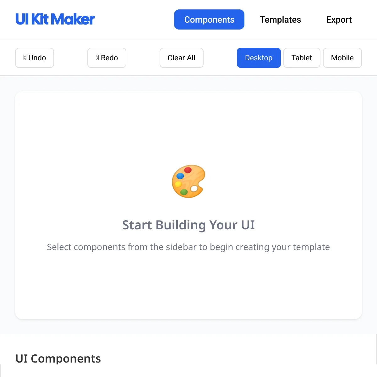 Advanced UI Kit Template Maker