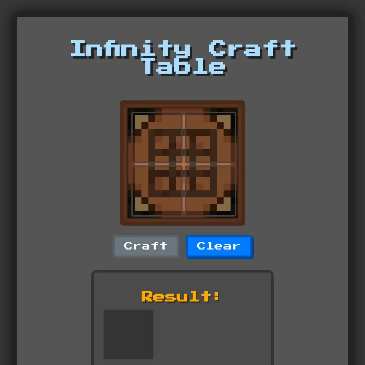 Infinity Craft Table