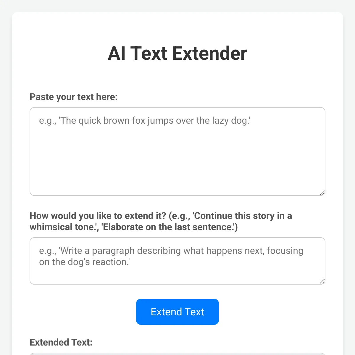 AI Text Extender