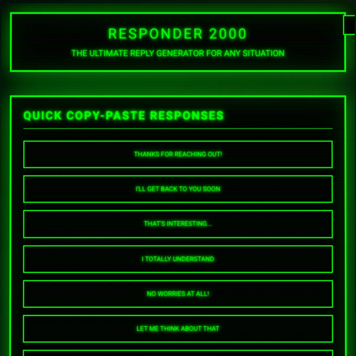 Responder 2000 🤖
