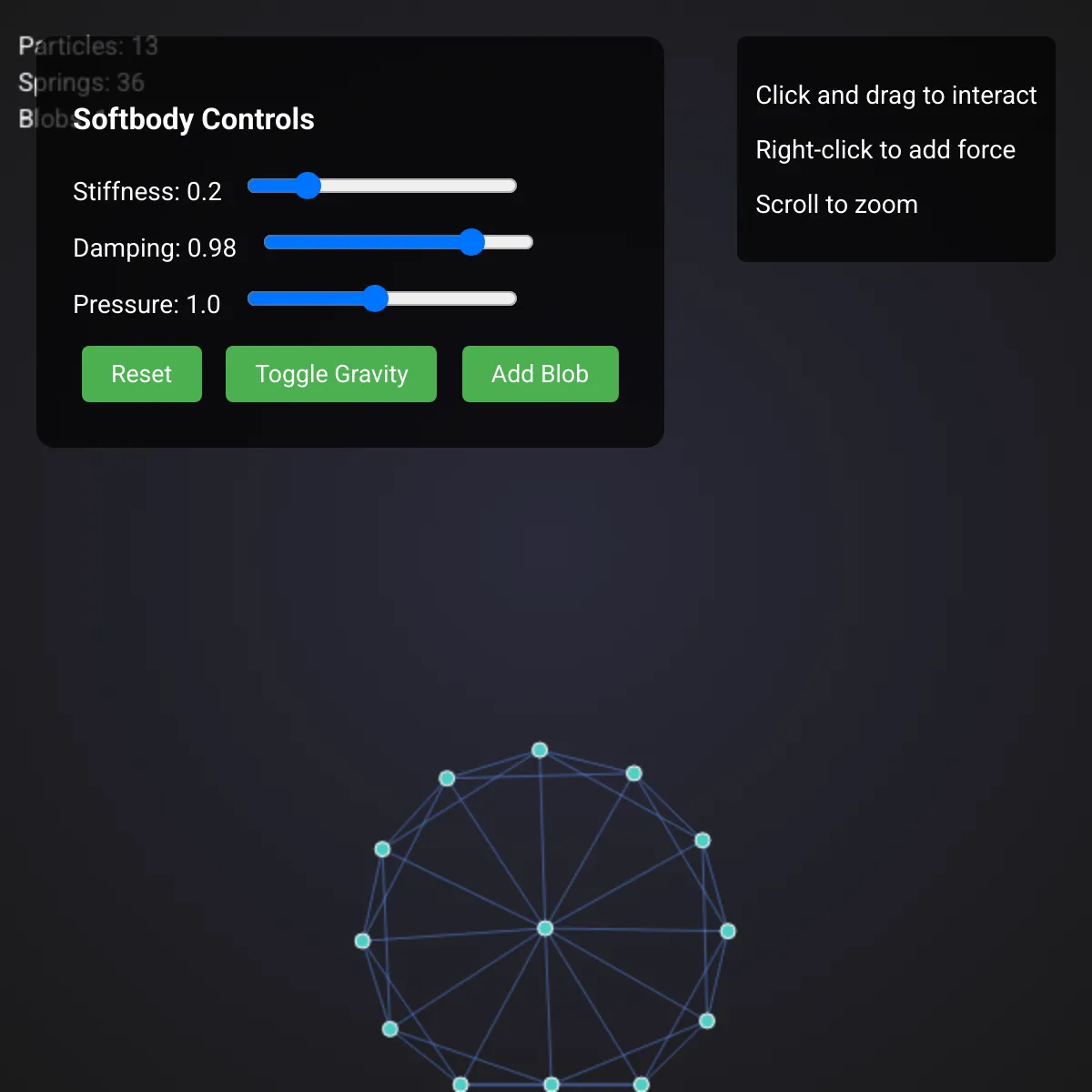 2D Softbody Physics Engine