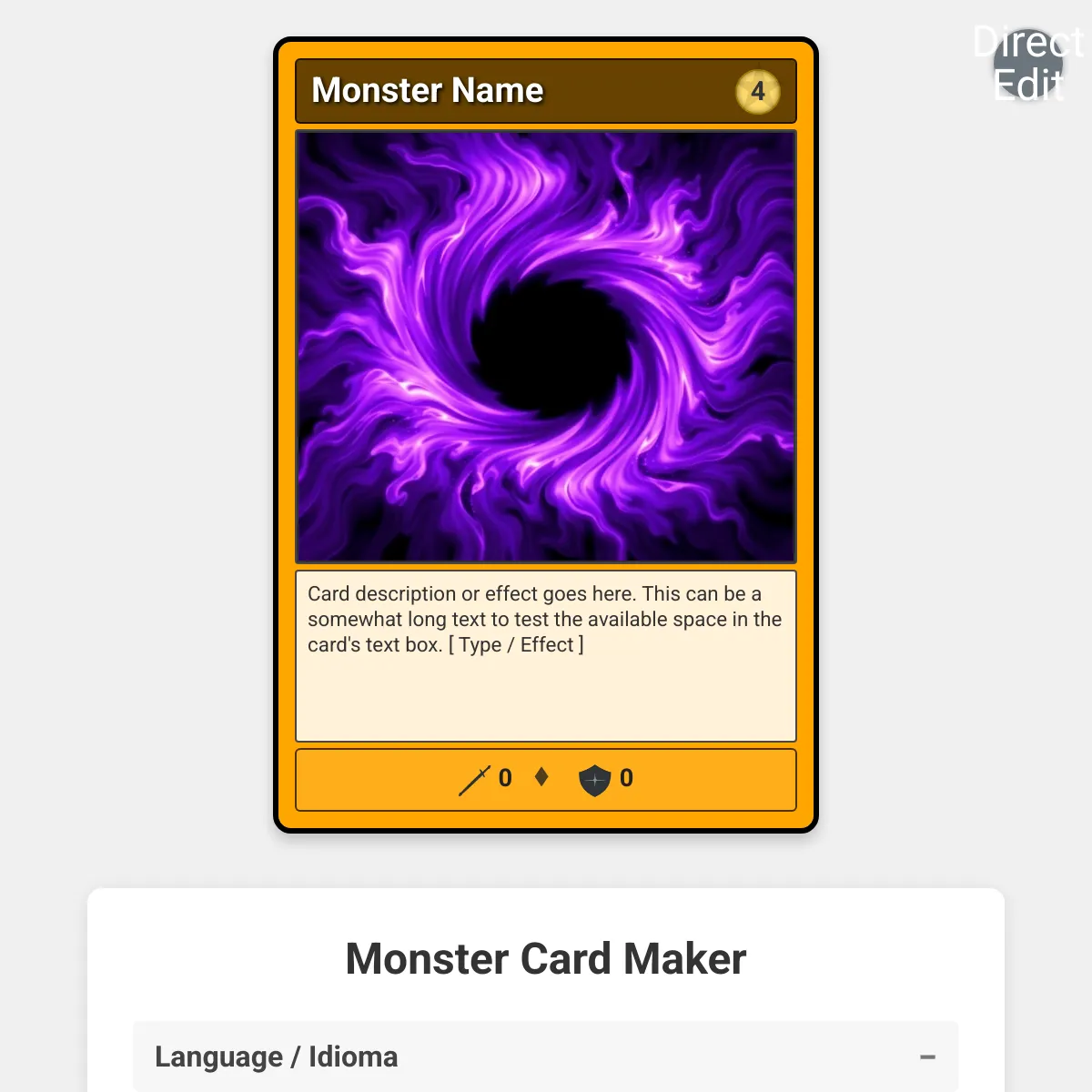 Monster Card Maker