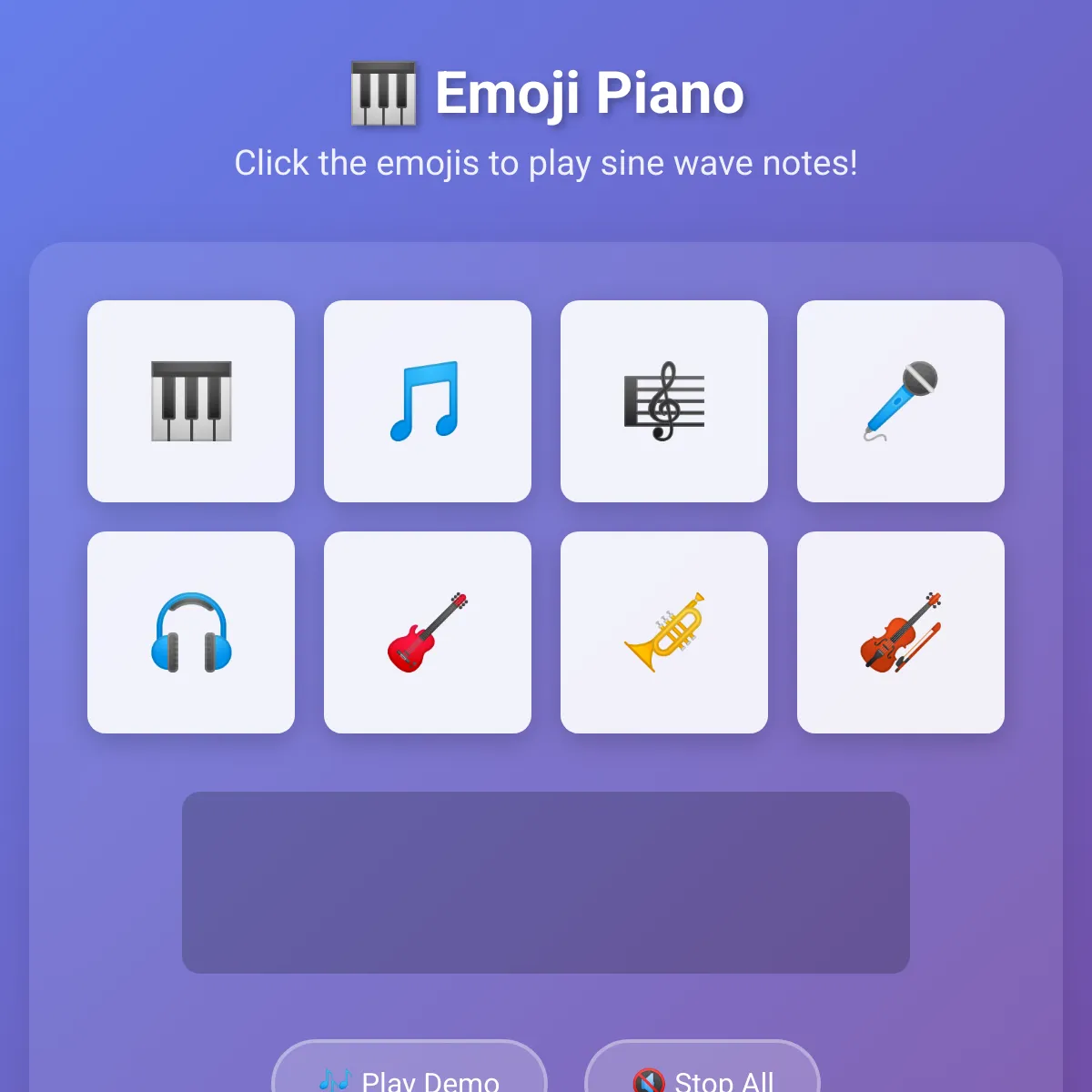 Emoji Piano - Sine Wave