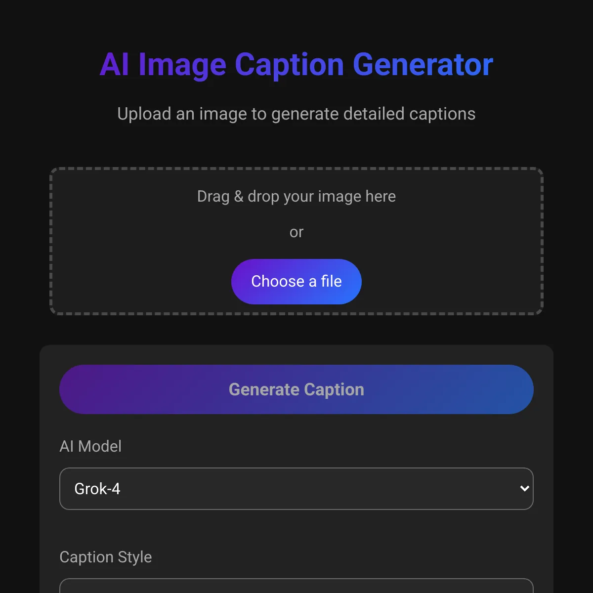 AI Image Caption Generator
