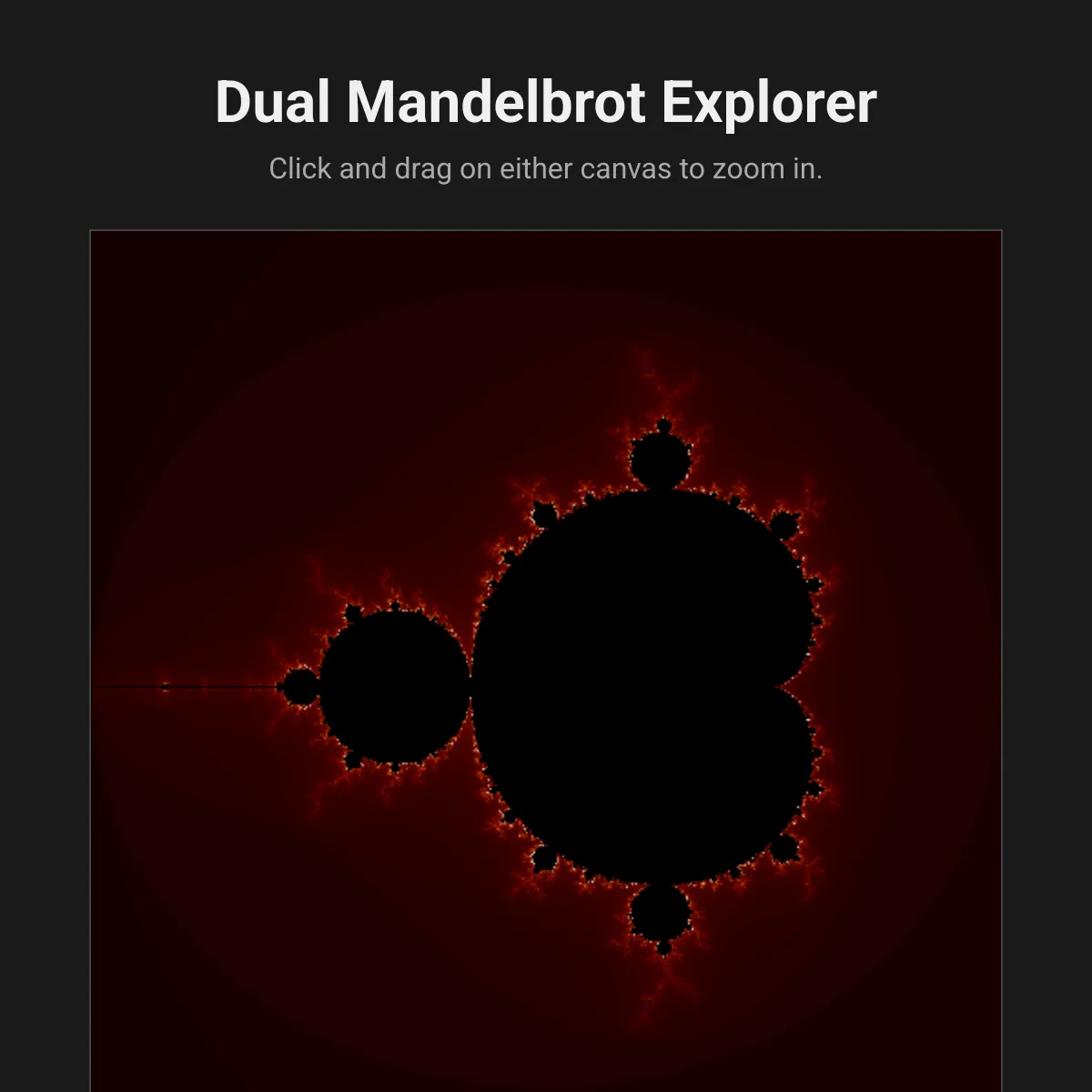 Dual Mandelbrot Explorer