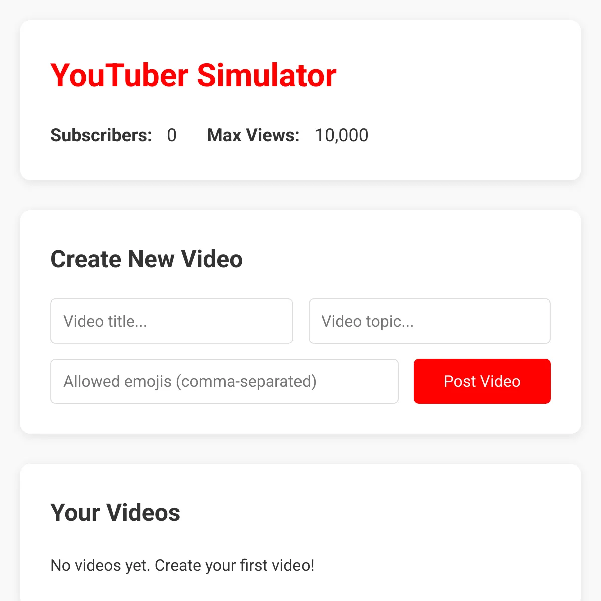 YouTuber Simulator