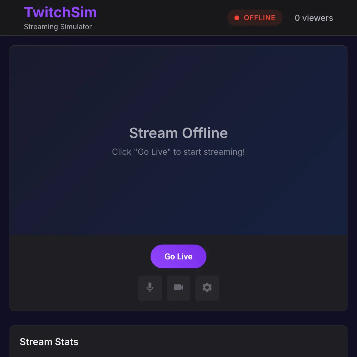 TwitchSim - Streaming Simulator