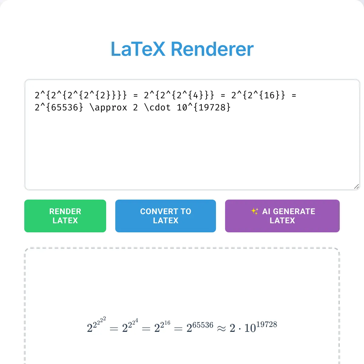 LaTeX Renderer