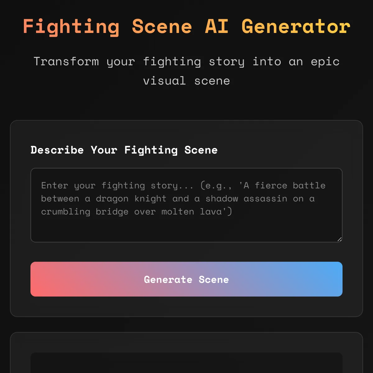 Fighting Scene AI Generator