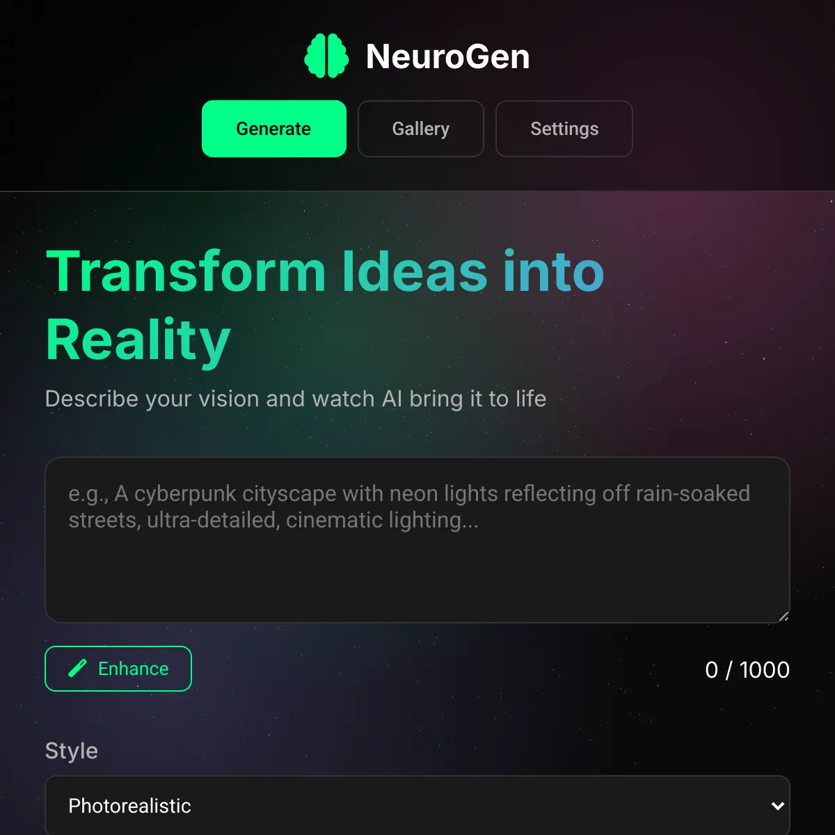 NeuroGen - Ultimate AI Image Generator